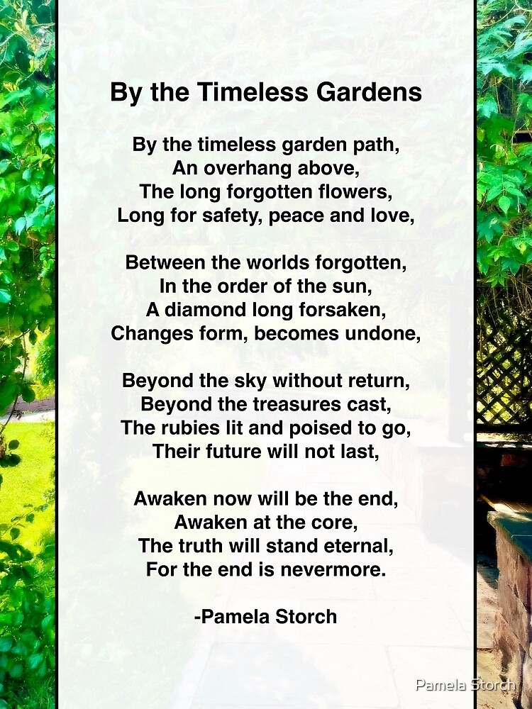 "By the Timeless Gardens Poem" Poster for Sale by PamelaStorch | Redbubble