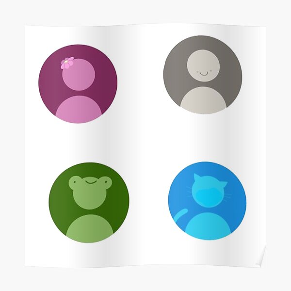 "Custom Default Profile Picture Pack" Poster by Dino-Da-Dragon | Redbubble