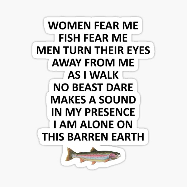 "FISH FEAR ME " Sticker for Sale by ngud | Redbubble