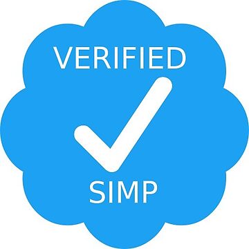 "Verified Twitter Simp" Sticker for Sale by westingben | Redbubble