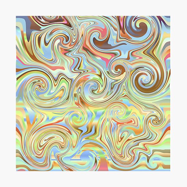 "Buntes Retro-Kunst-Wirbel-Design - auffälliges Muster Unisex helle ...