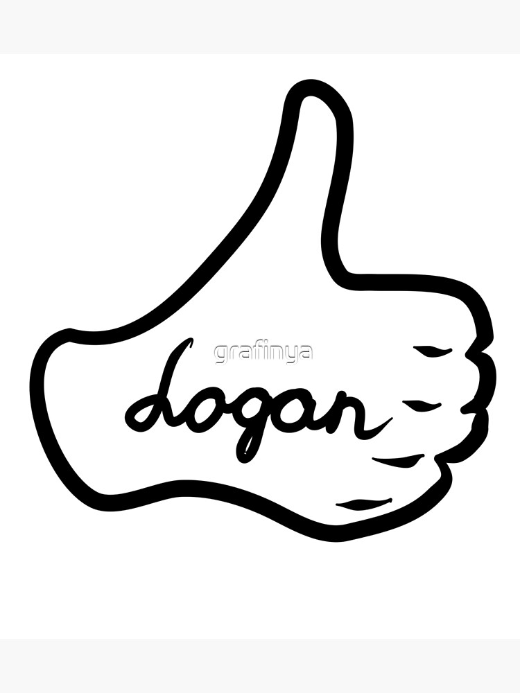 "Men name Logan with hand gesture super" Poster by grafinya | Redbubble