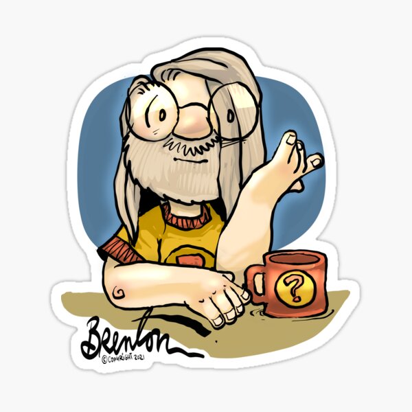 "Brenton Icon Sticker" Sticker by Brentoncartoon | Redbubble