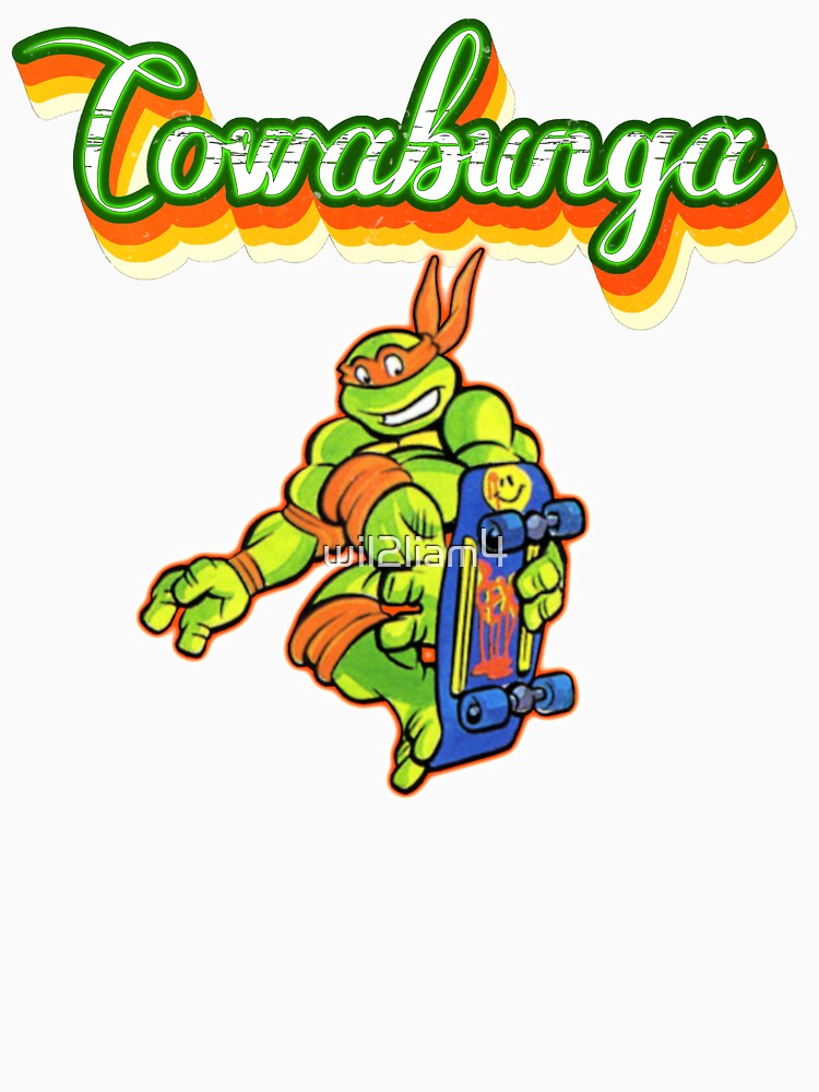 "cowabunga " T-shirt for Sale by wil2liam4 | Redbubble | cowabunga t ...