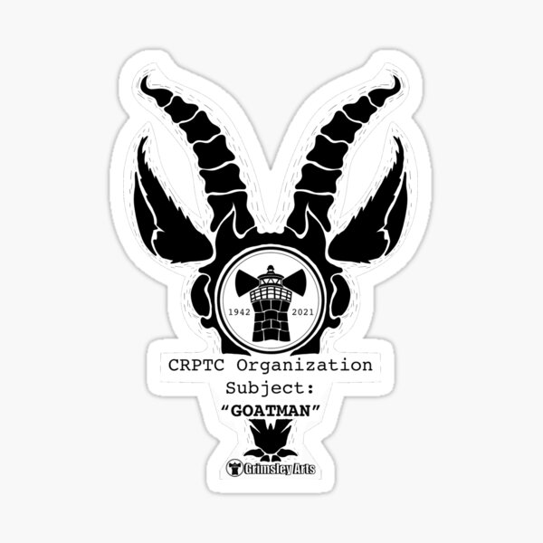 "CRPTC Organization Subject: Goatman" Sticker for Sale by GrimsleyArts ...