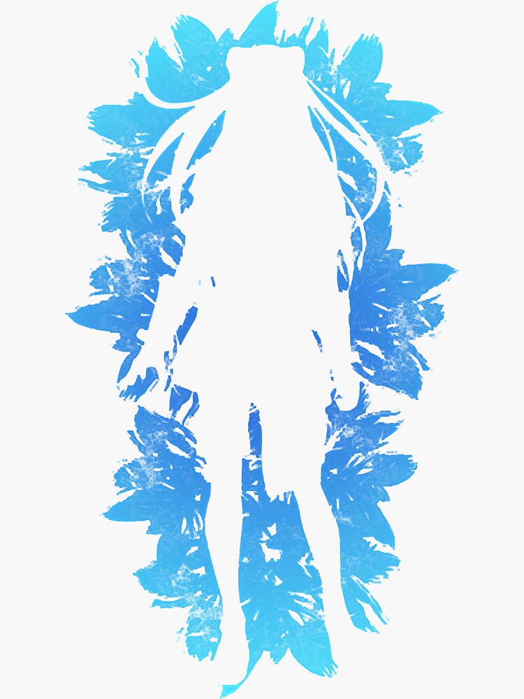 "Shield - Blue Flowers style " Sticker for Sale by NovellBrea | Redbubble