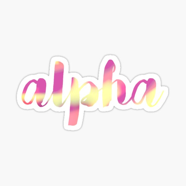 "alpha" Sticker for Sale by kennaplate | Redbubble