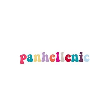 "Panhellenic" Sticker for Sale by pomphreyn | Redbubble