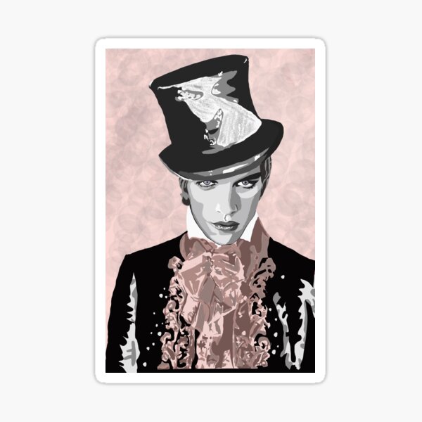 "Brian Slade in Blush" Sticker for Sale by LynziScholzPAD | Redbubble