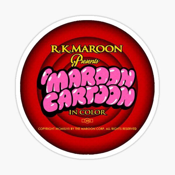 "MAROON CARTOONS " Sticker for Sale by rHorvitz48 | Redbubble
