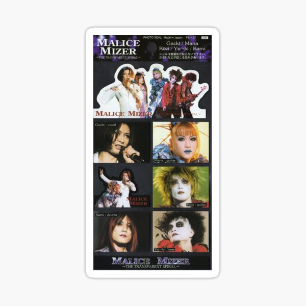 "malice mizer sticker pack 2" Sticker for Sale by cybercults | Redbubble