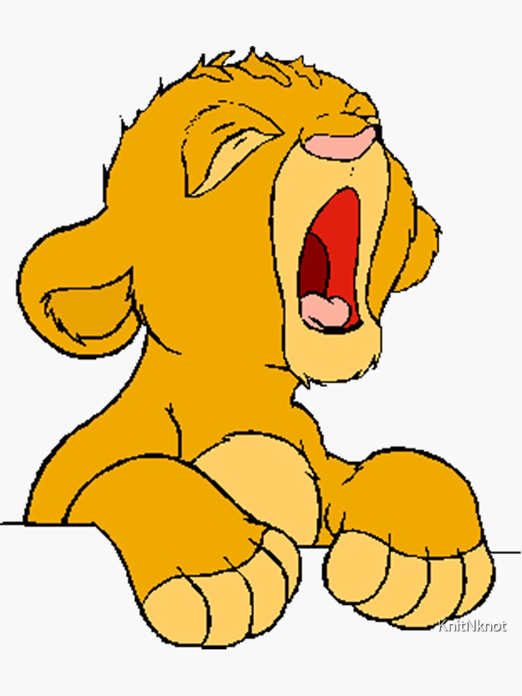 " cute baby cub simba 3" Sticker for Sale by KnitNknot | Redbubble