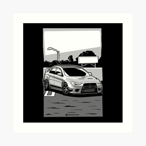 "LANCER EVOLUTION EVO X jdm illustration" Art Print for Sale by ...