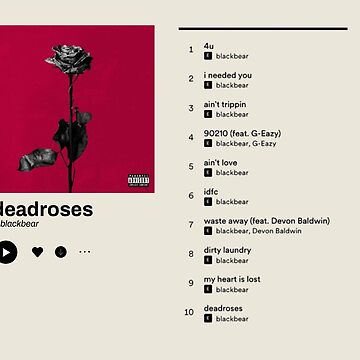 "deadroses Album, blackbear" Art Board Print for Sale by 1ive | Redbubble