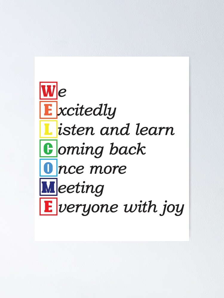 "acrostic poems back to school" Poster for Sale by williamPham | Redbubble