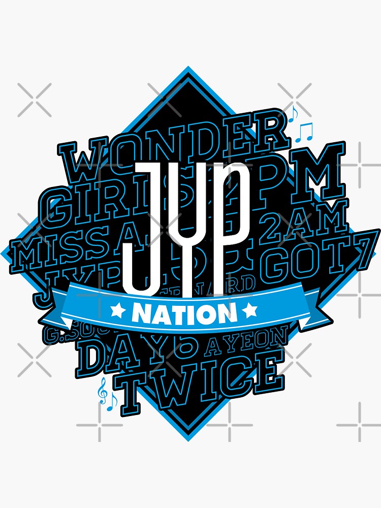 "JYP Nation" Sticker by skeletonvenus | Redbubble