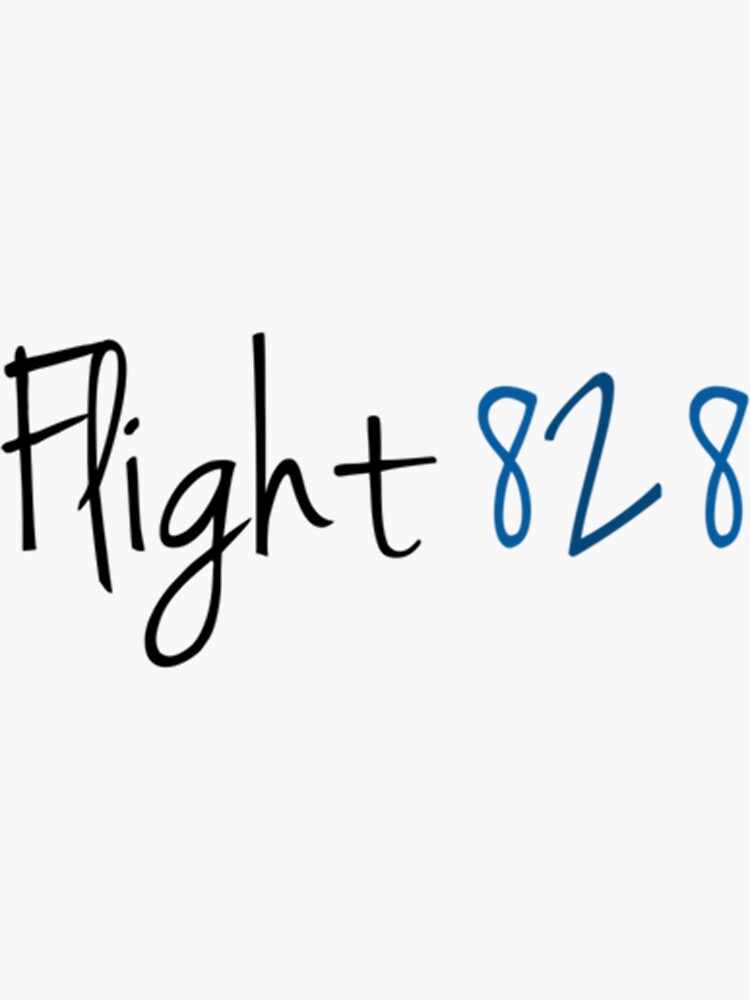 "flight 828 Classic " Sticker for Sale by PrintStudioSTL | Redbubble