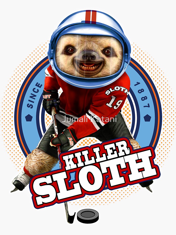 "KILLER SLOTH" Sticker for Sale by MEDIACORPSE | Redbubble