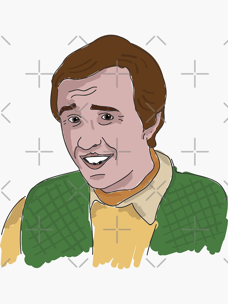 "Alan Partridge Digital Drawing " Sticker for Sale by art-fox | Redbubble