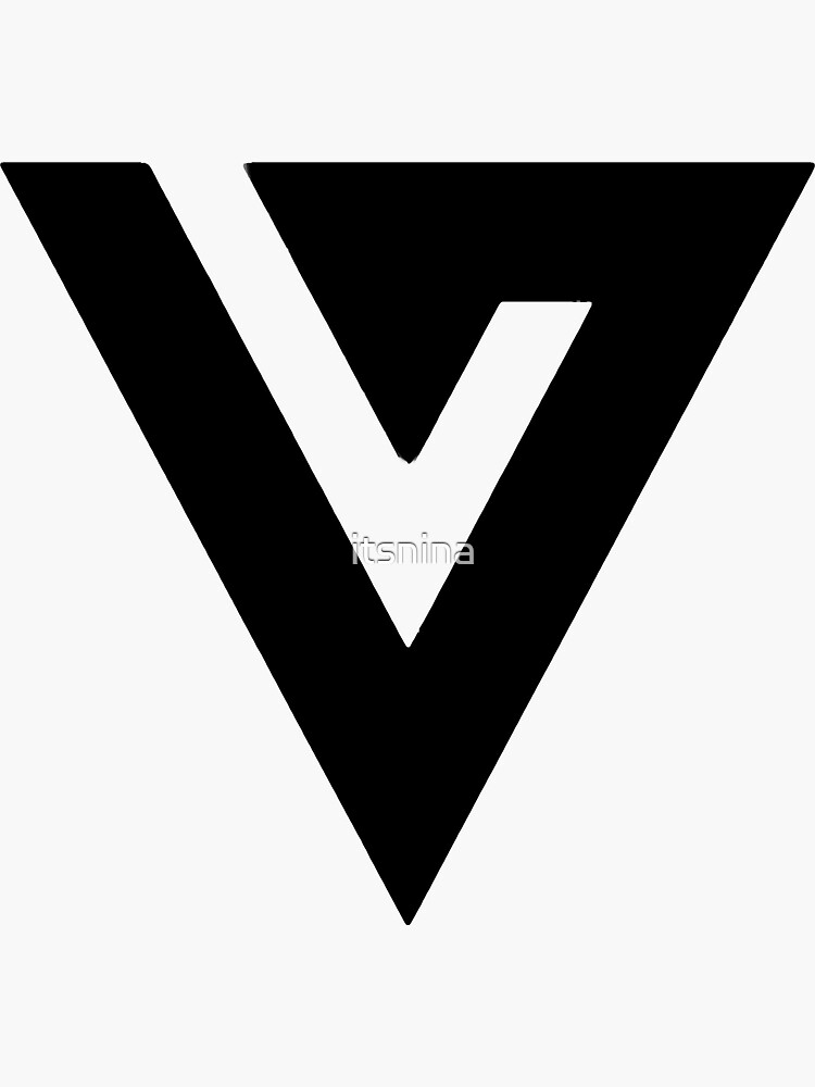 "SEVENTEEN LOGO BLACK" Sticker for Sale by itsnina | Redbubble