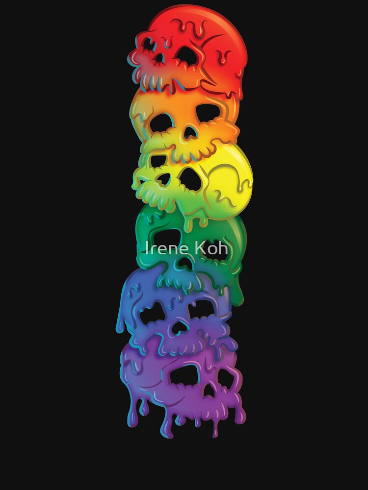 Gay Pride Flag Rainbow Skulls Lgbt T Shirt For Sale By