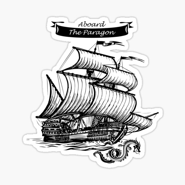 "Aboard The Paragon" Sticker for Sale by kyreeeeeeen | Redbubble