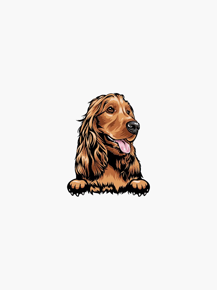 "Cocker Spaniel Dog Symbol" Sticker for Sale by jensengraham | Redbubble