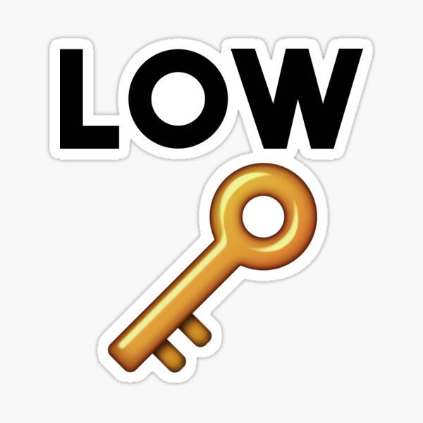 "low key" Sticker for Sale by emielpit5 | Redbubble