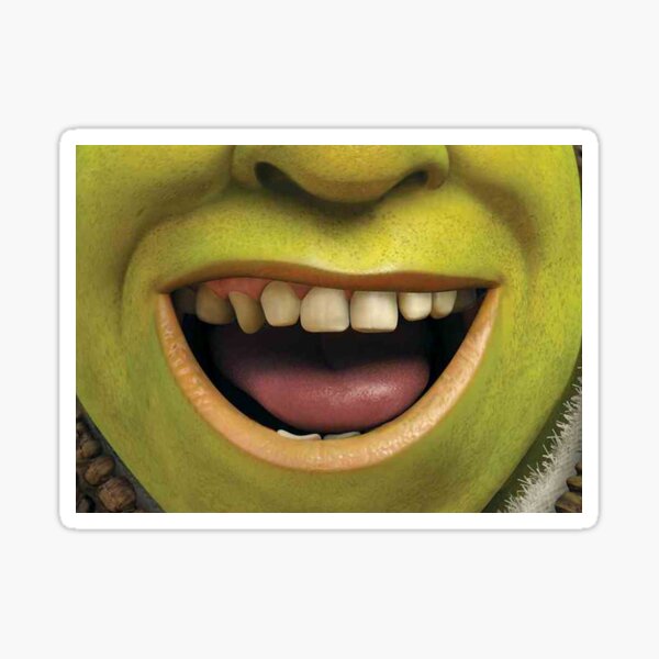 "Shrek smiling" Sticker for Sale by AnaSMatt | Redbubble