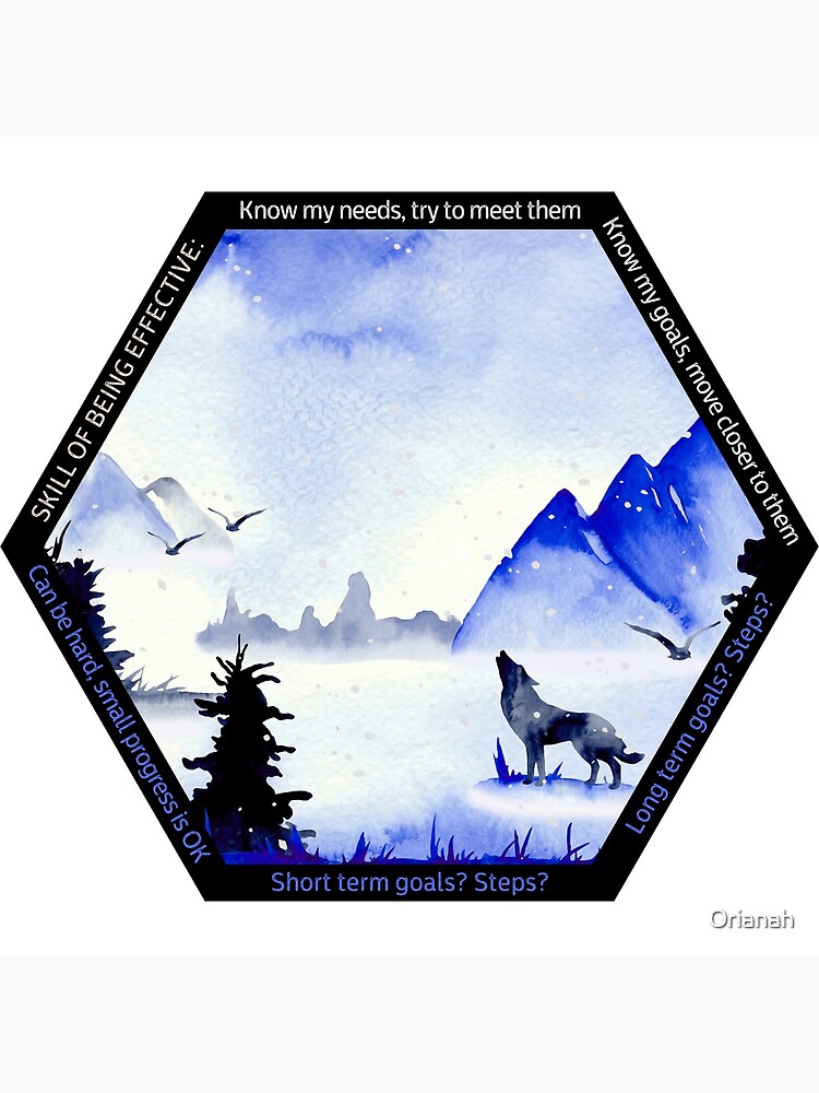 "Emotion Regulation DBT skills practice: Being Effective. The Hexagon ...