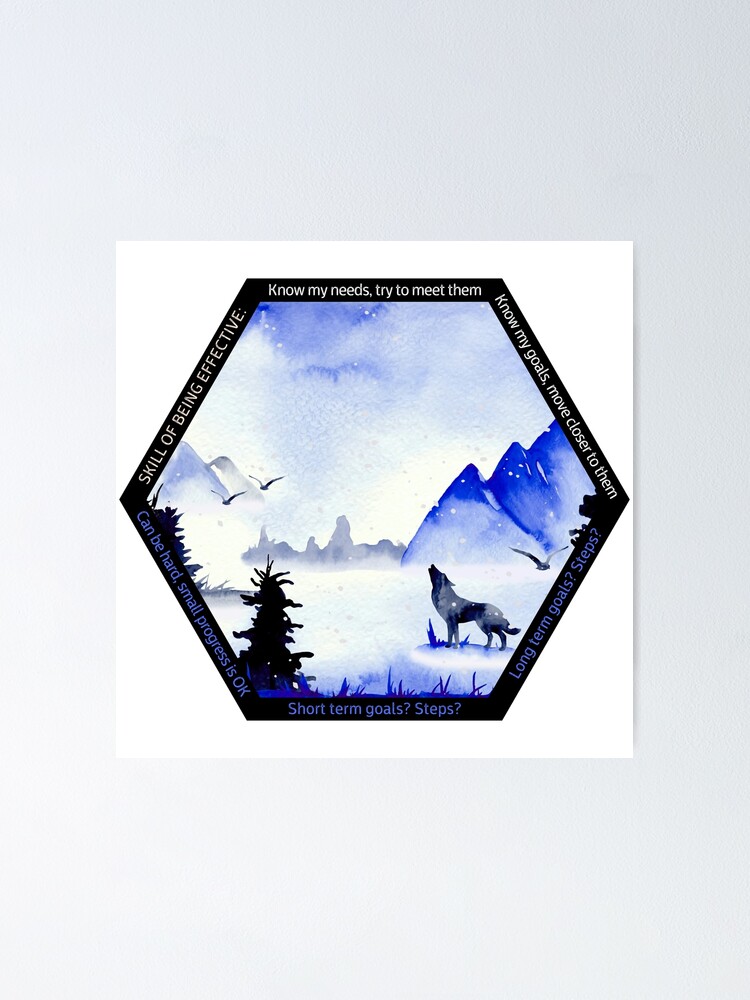 "Emotion Regulation DBT skills practice: Being Effective. The Hexagon ...