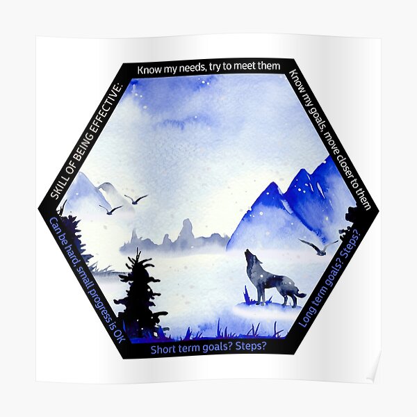 "Emotion Regulation DBT skills practice: Being Effective. The Hexagon ...