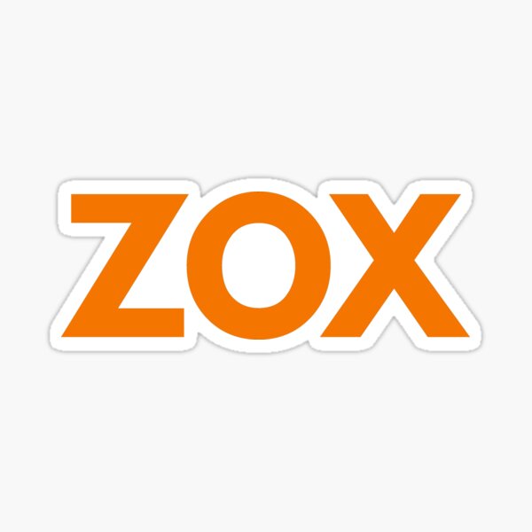 "ZOX Plain Text" Sticker by nipsday | Redbubble