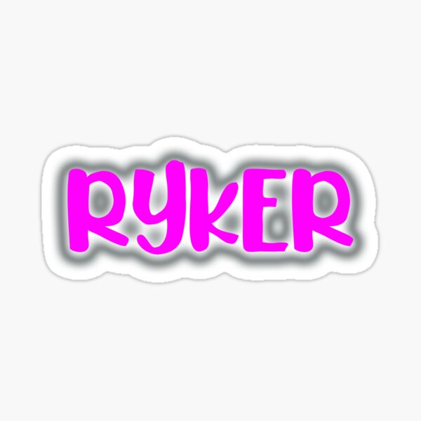 "RYKER" Sticker for Sale by pink-name | Redbubble