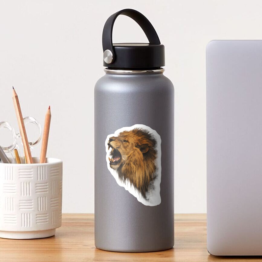 "Lion, Lion head, Lion Roar " Sticker for Sale by EnchantedInn | Redbubble