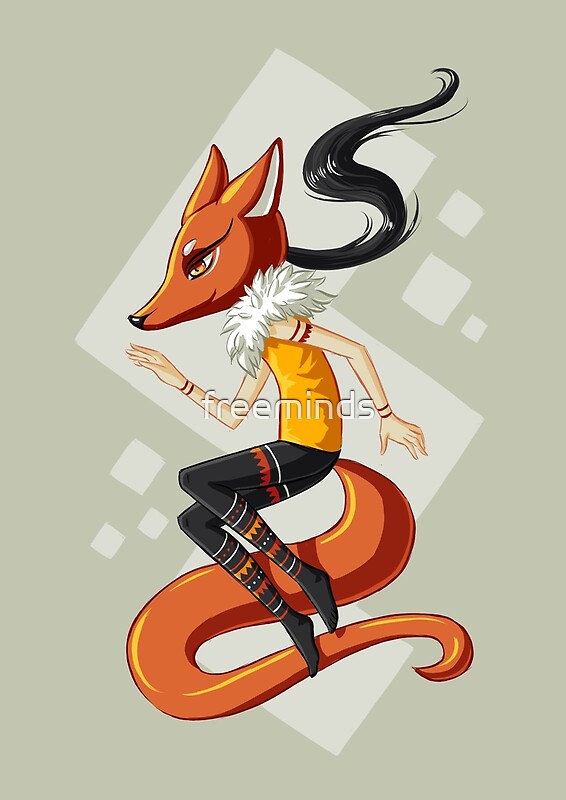 "Kitsune 2" by freeminds | Redbubble