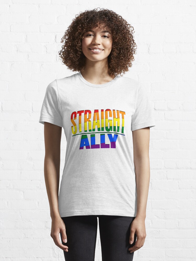 "Straight Ally" T-shirt for Sale by purplespekter | Redbubble | lgbt t ...