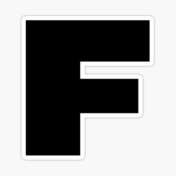 "Bold Monogram Letter F" Sticker by JustSeasons | Redbubble
