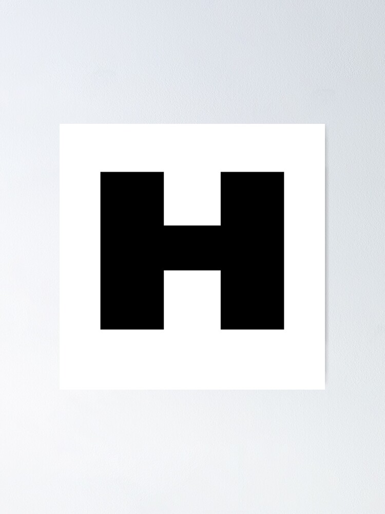 "Bold Monogram Letter H" Poster by JustSeasons | Redbubble