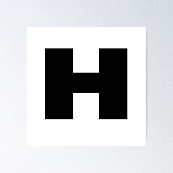 "Bold Monogram Letter H" Poster by JustSeasons | Redbubble