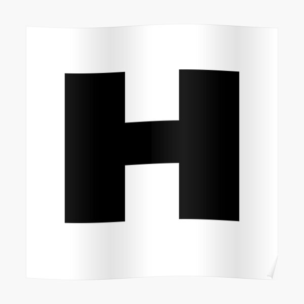"Bold Monogram Letter H" Poster for Sale by JustSeasons | Redbubble