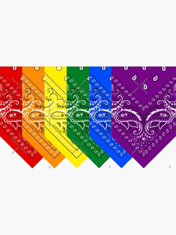 "Rainbow Handkerchief Hankie Hanky Code Colours" Sticker for Sale by ...