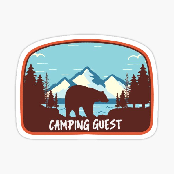 "Camping Guest" Sticker by NinetyFiveS | Redbubble