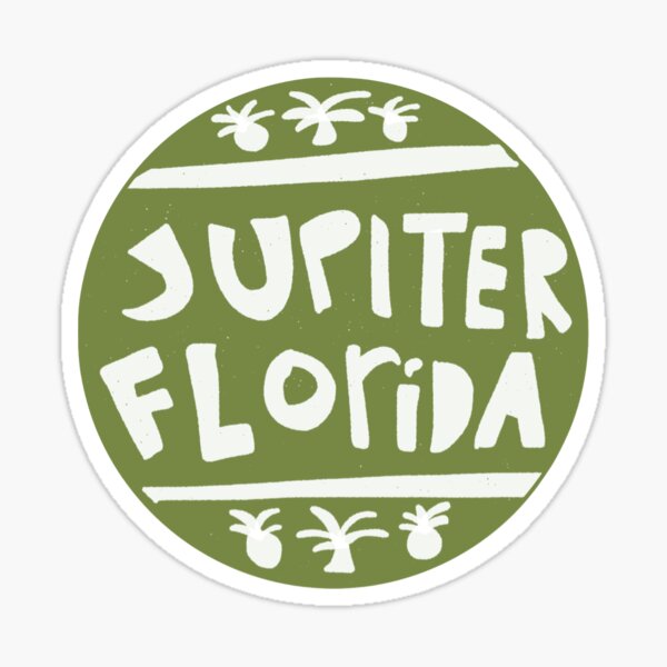 "Jupiter, FL" Sticker by EGHEATHER | Redbubble