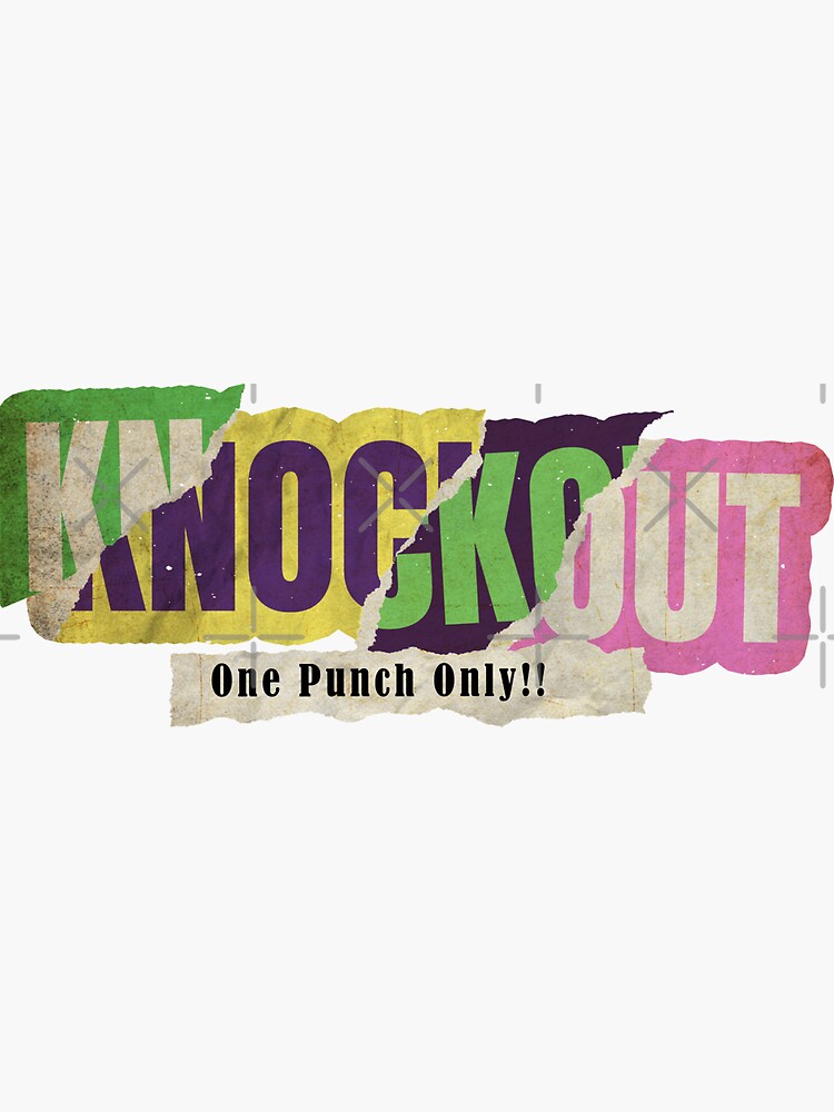 "One Punch Only" Sticker for Sale by Dhirajbairagi | Redbubble