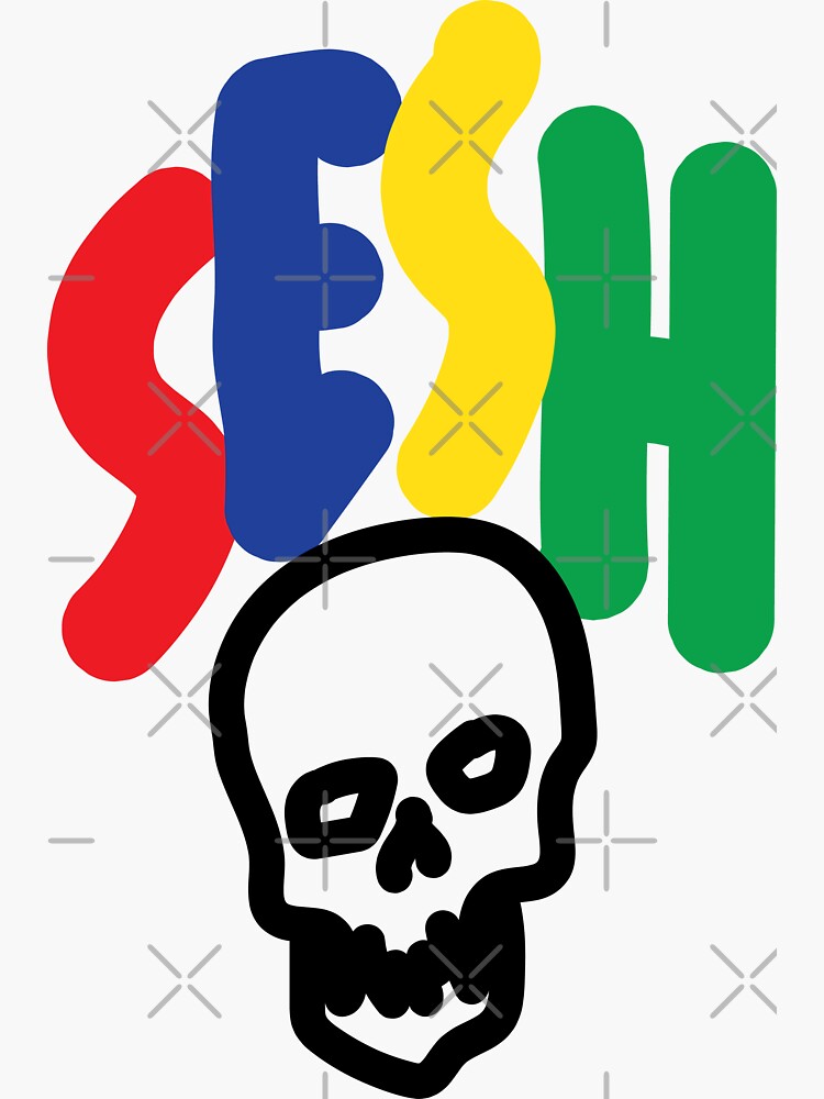 "COLORED SESH" Sticker for Sale by lord-aesthetic | Redbubble