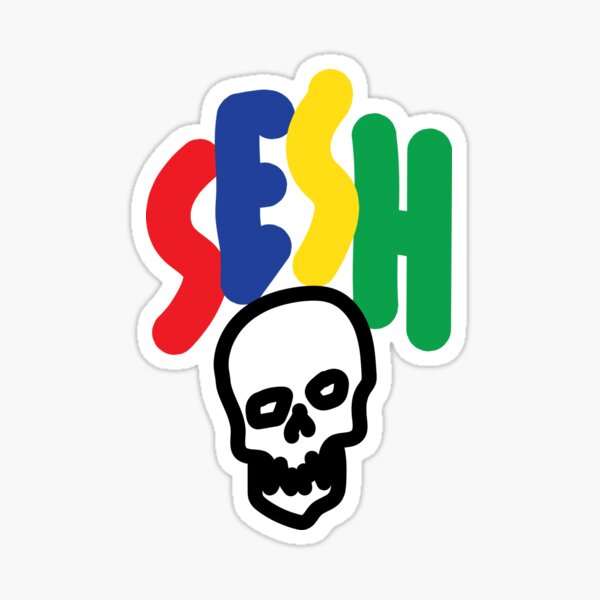 "COLORED SESH" Sticker for Sale by lord-aesthetic | Redbubble