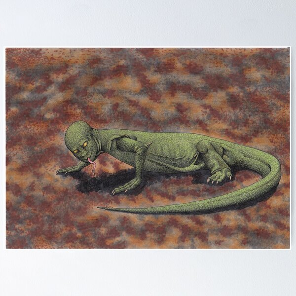 "Lizardman" Poster by KiboriArt | Redbubble