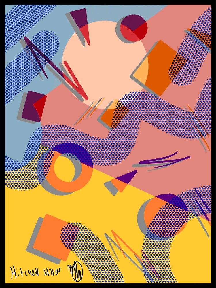 Póster «Diseño de Memphis de los 80 (en caja)» de mitcheru | Redbubble