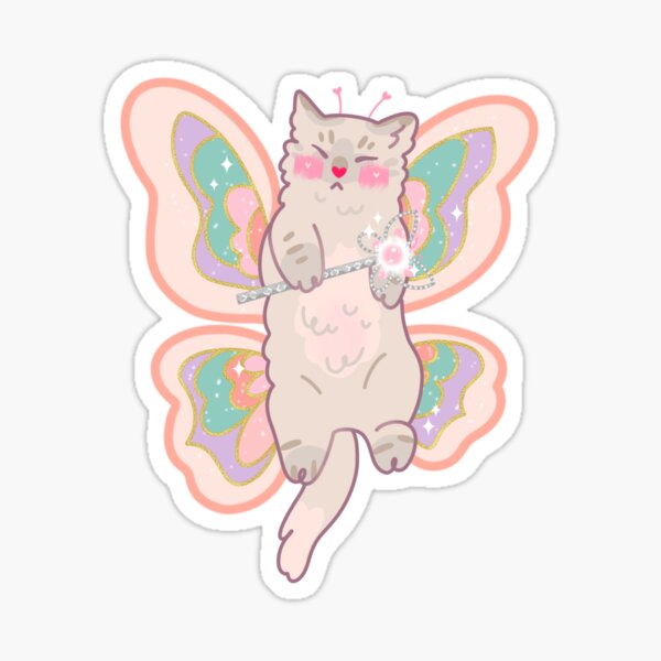 "fairy cat " Sticker by fairykun | Redbubble